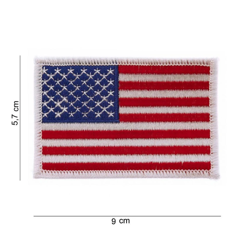Patch " drapeau USA bordure blanche " (large) R1012